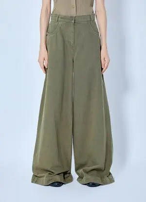 Max Mara Wide-leg Trousers - Green
