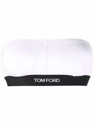 TOM FORD Two-tone Bandeau Bra - White