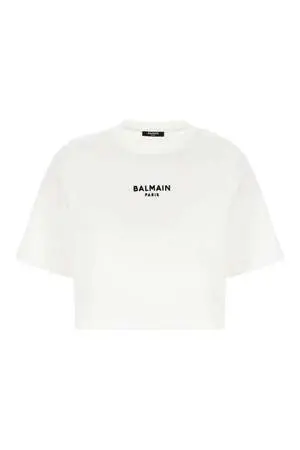 Balmain Logo Print Short Sleeve T-shirt - Multicolor