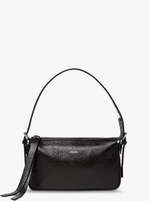 Fendi Zip Top Small Vintage-effect Leather Shoulder Bag - Multicolor