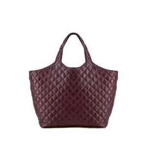 Saint Laurent Quilted Lambskin Shoulder Bag - Purple