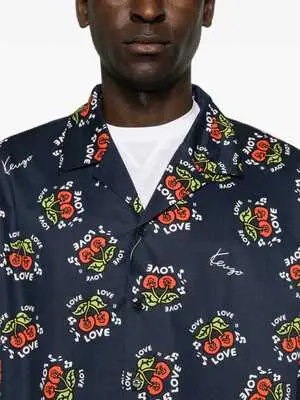 Kenzo Short-sleeved Shirt With Cherry Print