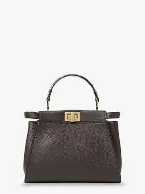 Fendi Peekaboo Mini Hammered Leather Handbag - Multicolor