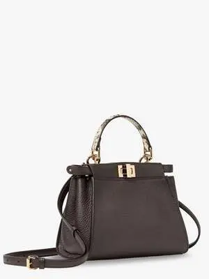 Fendi Peekaboo Mini Hammered Leather Handbag - Multicolor