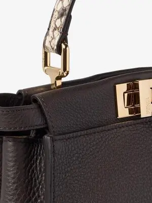 Fendi Peekaboo Mini Hammered Leather Handbag - Multicolor