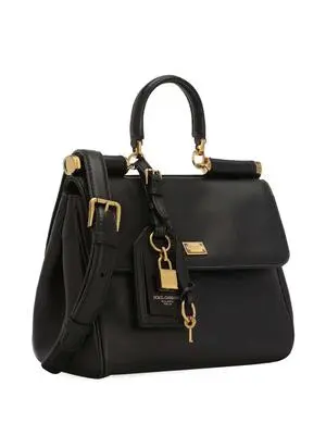 Dolce & Gabbana My Sicily Medium Leather Handbag With Padlock