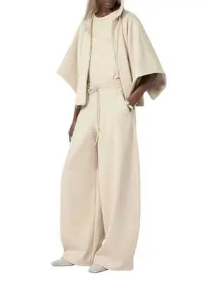 Max Mara Technical Cotton Jersey Barrel-leg Trousers Rock