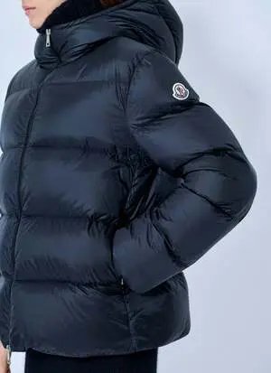Moncler Hooded Short Down Jacket - Black