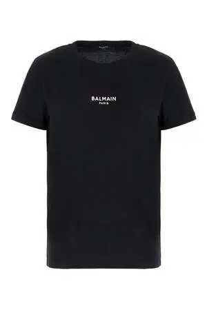 Balmain Logo Print Short Sleeve T-shirt - Multicolor