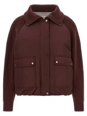 Brunello Cucinelli Shiny Zipper Pull' Down Jacket