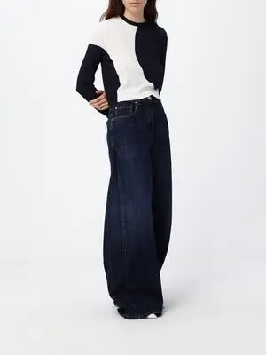 Max Mara Slim Fit Abstract Wool And Cashmere Jumper - Blue
