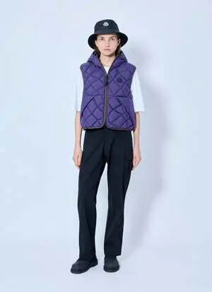 Moncler Arinella Hooded Down Gilet - Purple
