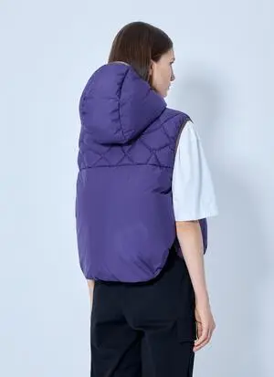 Moncler Arinella Hooded Down Gilet - Purple