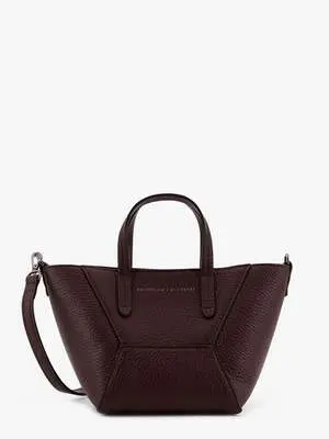 Brunello Cucinelli Bc Duo Leather Crossbody Bag - Red