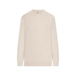 Fendi Neutrals Knitwear Jumpers - Cream