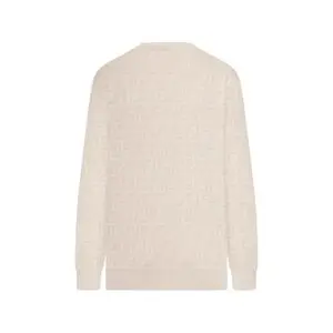 Fendi Neutral Knitwear Jumper - Cream
