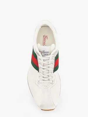 Gucci Tempo Mesh And Suede Sneakers With A Vintage Effect - Multicolor
