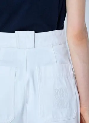 Max Mara Button-detail Trousers - White