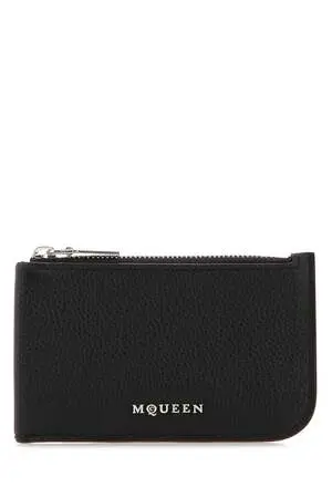 Alexander McQueen Leather Card Holder - Black