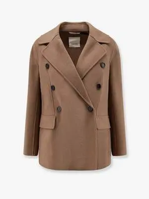 Max Mara Smmrita Virgin Wool Peacoat