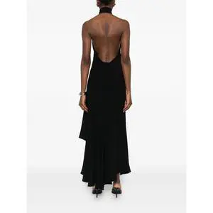 Alaïa Halterneck Asymmetric Midi Dress
