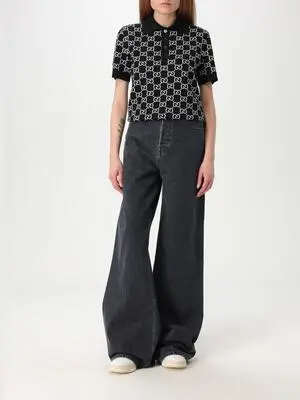 Gucci Jacquard Monogram Knit Polo Shirt