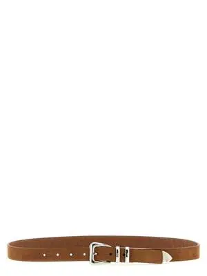 Brunello Cucinelli Metal Toe Cap Belt - Brown