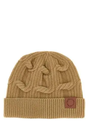 Stella McCartney Camel Wool Beanie Hat - Brown