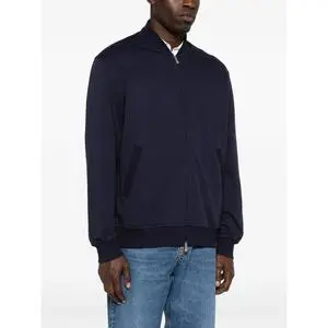 Brunello Cucinelli Zip Up Bomber Jacket - Blue