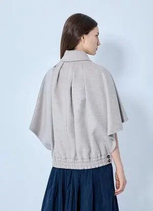 Max Mara Cashmere Cape-style Jacket - Cream