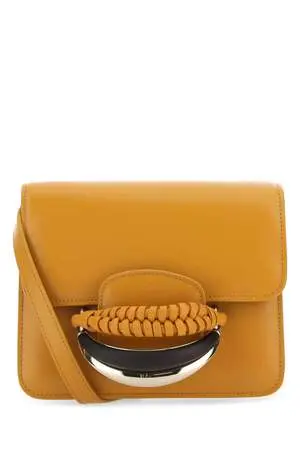 Chloé Mustard Leather Kattie Clutch - Yellow