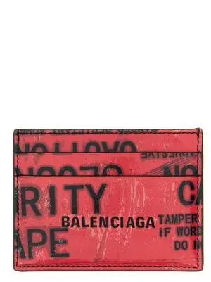 Balenciaga Tape Type' Card Holder - Multicolor