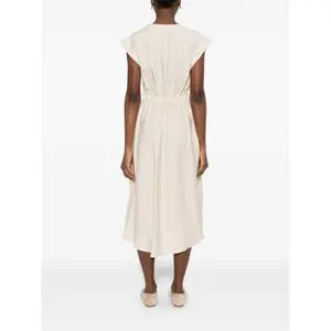 Peserico V-neck Belted Midi Dress