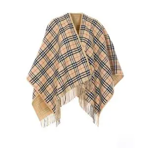 Burberry Reversible Check Wool Cape