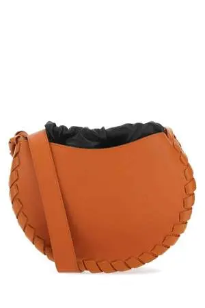 Chloé Dark Leather Small Mate Crossbody Bag - Orange