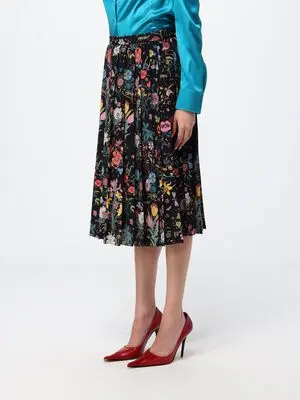 Gucci High-waisted Floral Print Midi Skirt - Black