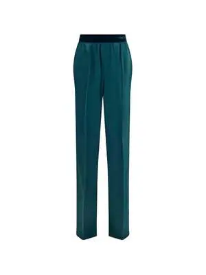 TOM FORD Logo-stripe Trousers - Green