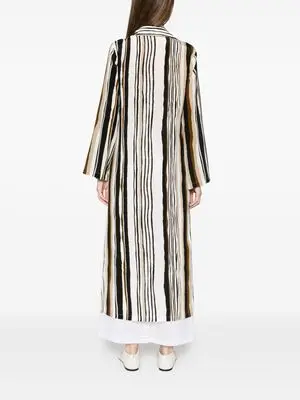 Max Mara Striped Silk Long Dress