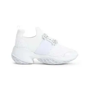 ROGER VIVIER Run Strass Buckle Sneakers - White