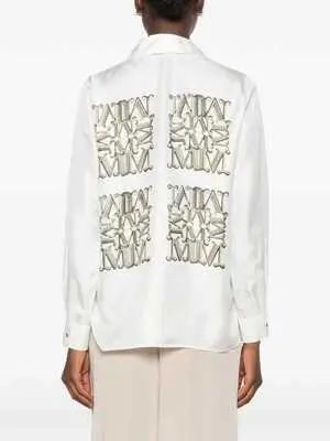 Max Mara Silk Besque Shirt - White