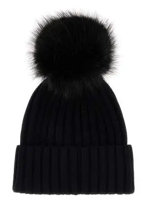 Moncler Wool Beanie Hat - Black