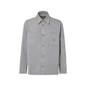 Fendi Grey Jackets Shirt Jackets - Gray