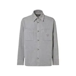 Fendi Grey Jackets Shirt Jackets - Gray