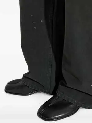 MAISON MARGIELA Leather Tabi Ankle Boots - Black