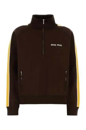Miu Miu Chocolate Tech Fabric Sweatshirt - Brown
