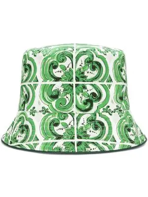 Dolce & Gabbana Majolica Bucket Hat - Green