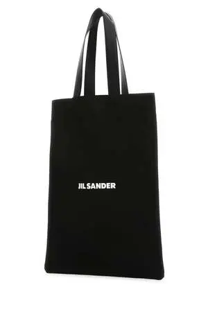 JIL SANDER Canvas Shopping Bag - Black