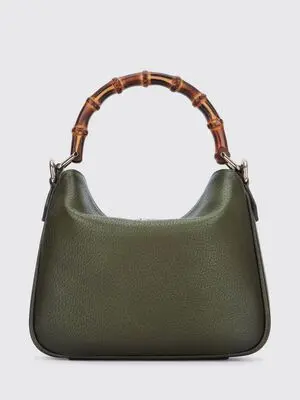 Gucci Diana Mini Grained Leather Bag With Bamboo Handle And Gg Logo - Green
