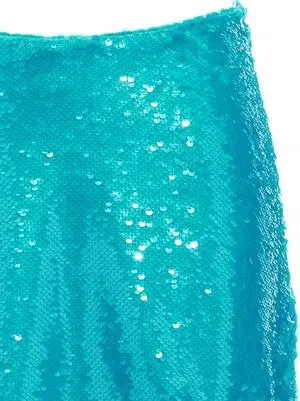 GANNI Sequin Midi Skirt - Blue