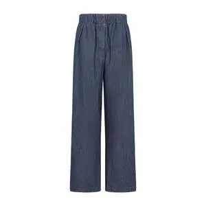 JIL SANDER Wide Leg Elasticated Pant - Blue